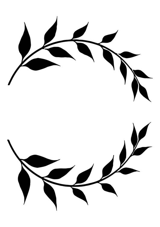Bilde å fargelegge en krans - Gratis Bildene For Fargelegging - bilde 11912