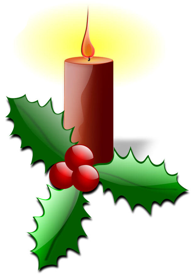 Bilde julelys med kristtorn – gratis bilder – bilde 28147