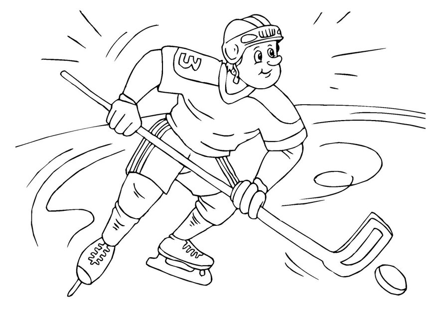 Bilde å fargelegge av ishockey – gratis fargeleggingsbilde – bilde 25984